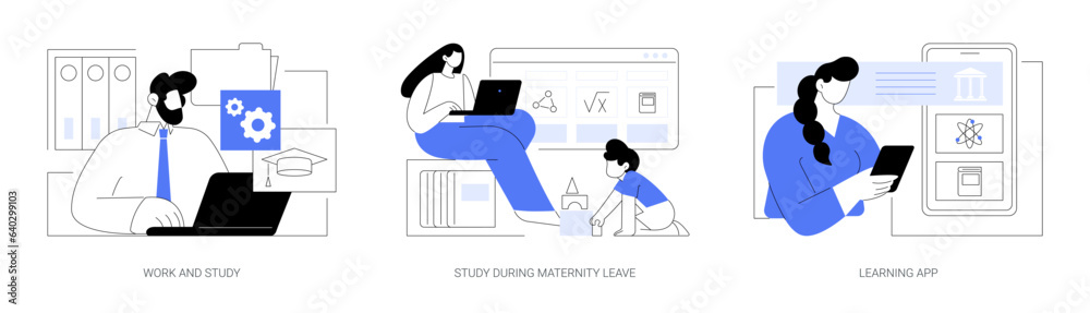 Learning opportunities isolated cartoon vector illustrations se Stock ...