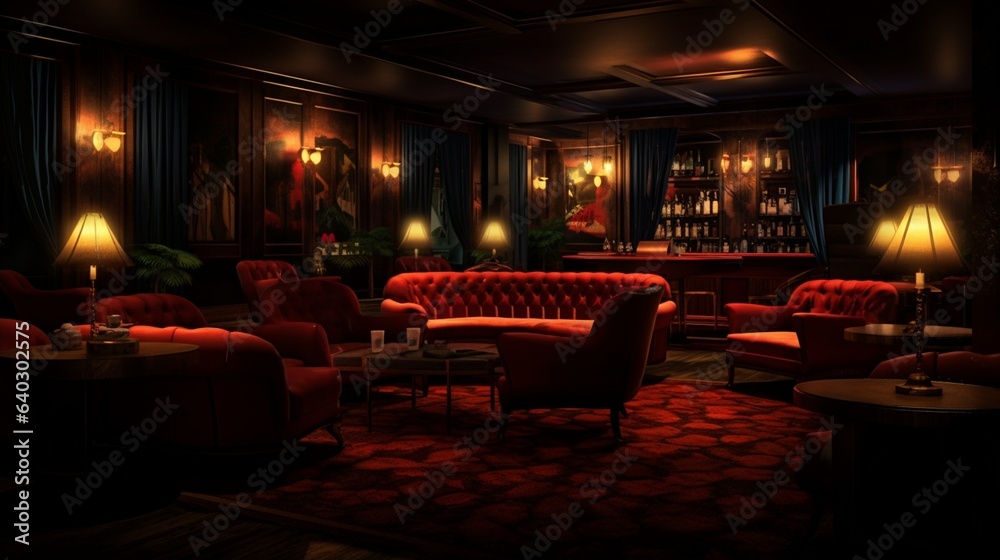 Speakeasy Lounge , A hidden lounge with a grand piano, velvet seating ...