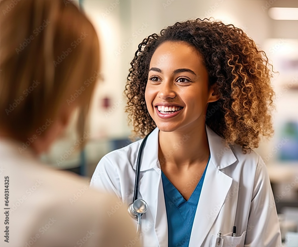 Step into the world of healthcare with this engaging image. A young ...