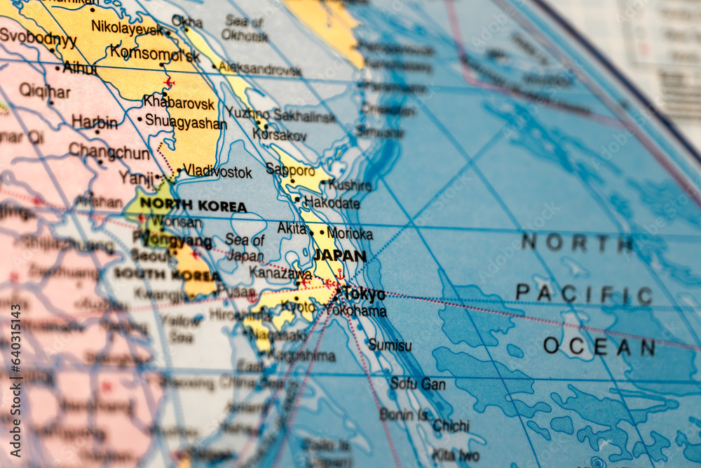 Japan country on world map image Stock Photo | Adobe Stock