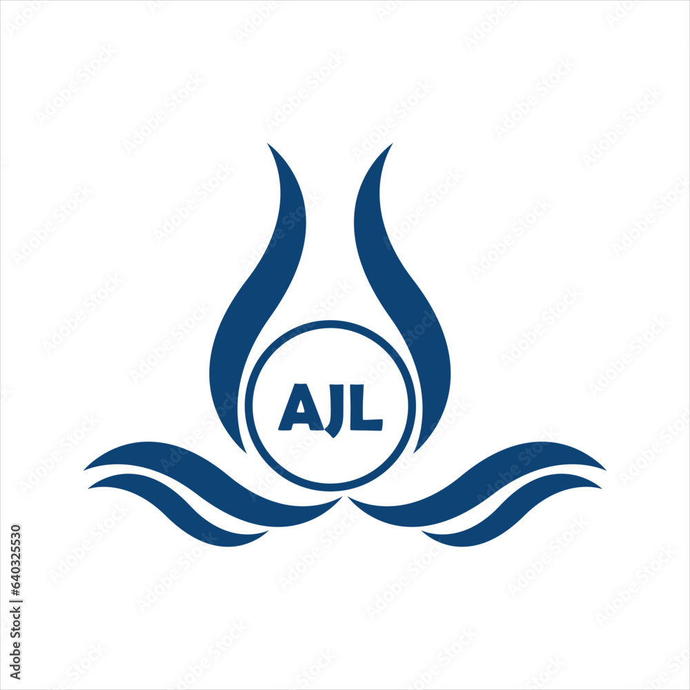 AJL letter water drop icon design with white background in illustrator ...