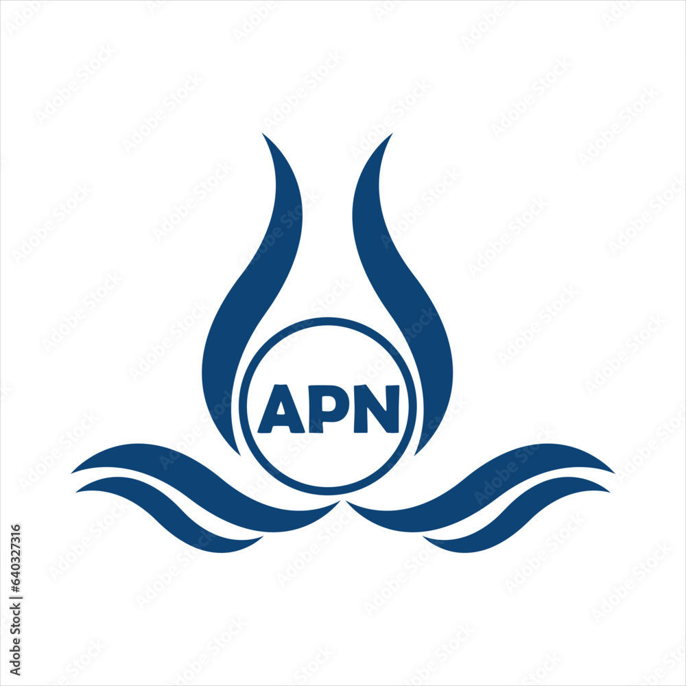 APN letter water drop icon design with white background in illustrator ...