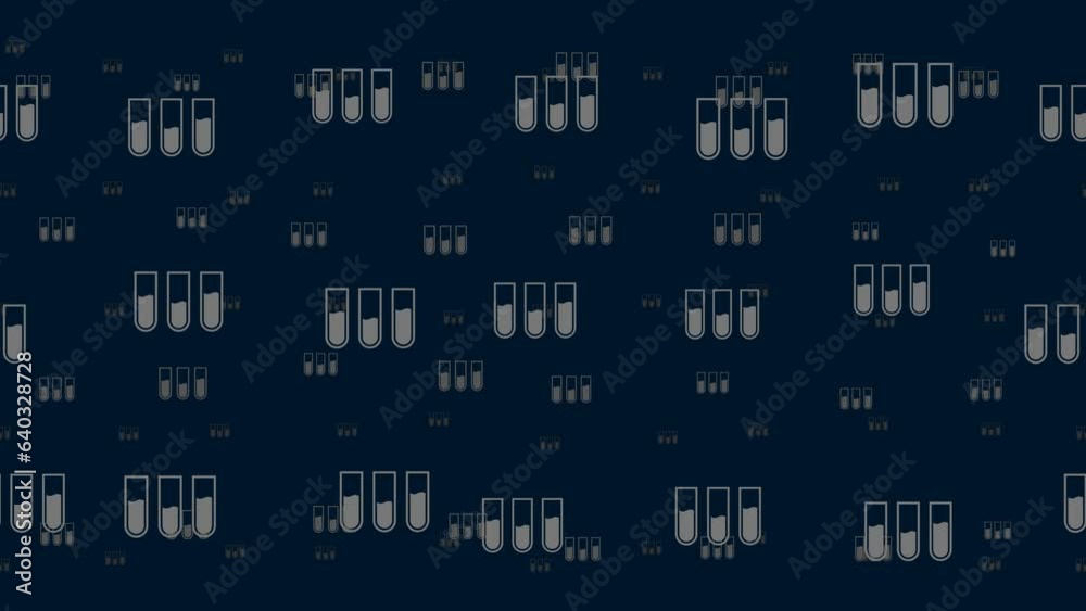 Water game symbols float horizontally from left to right. Parallax fly effect. Floating symbols ...