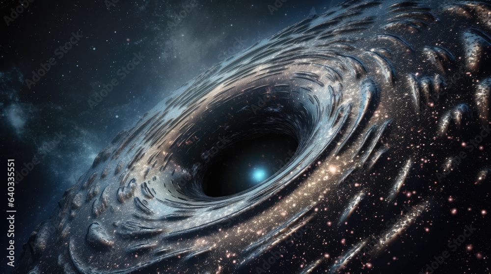 Artistic interstellar supermassive Black Hole in outer space. Astronomy ...
