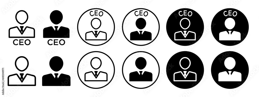CEO Icon. Chief executive officer of company business symbol. Vector ...