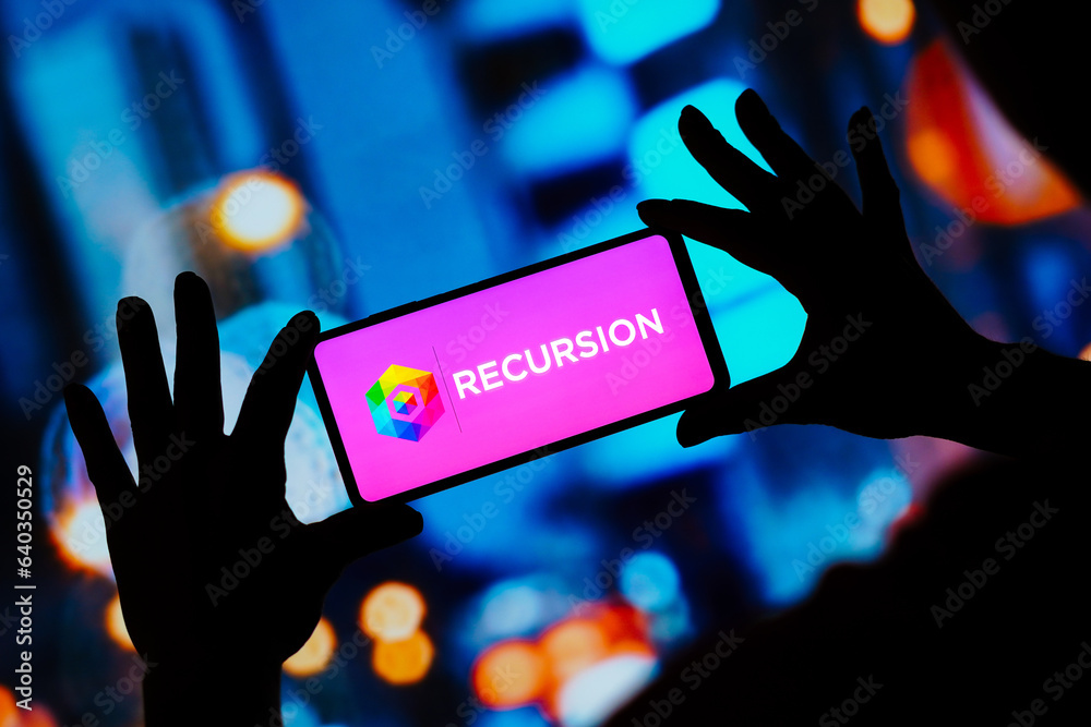 August 28, 2023, Brazil. In this photo illustration, the Recursion ...