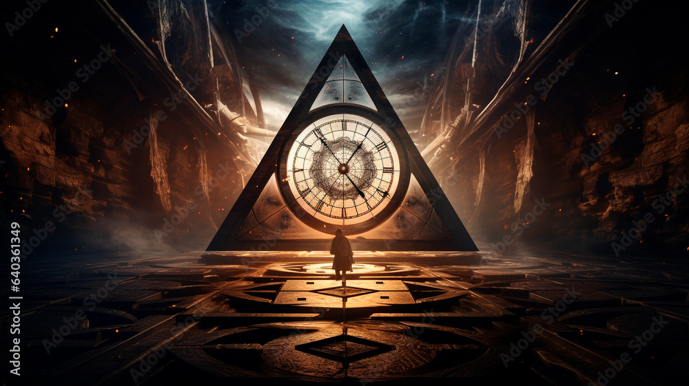 illustration of time travel, a sci-fi shot depicting other spaces and ... illustration of time travel, a sci-fi shot depicting other spaces and ...