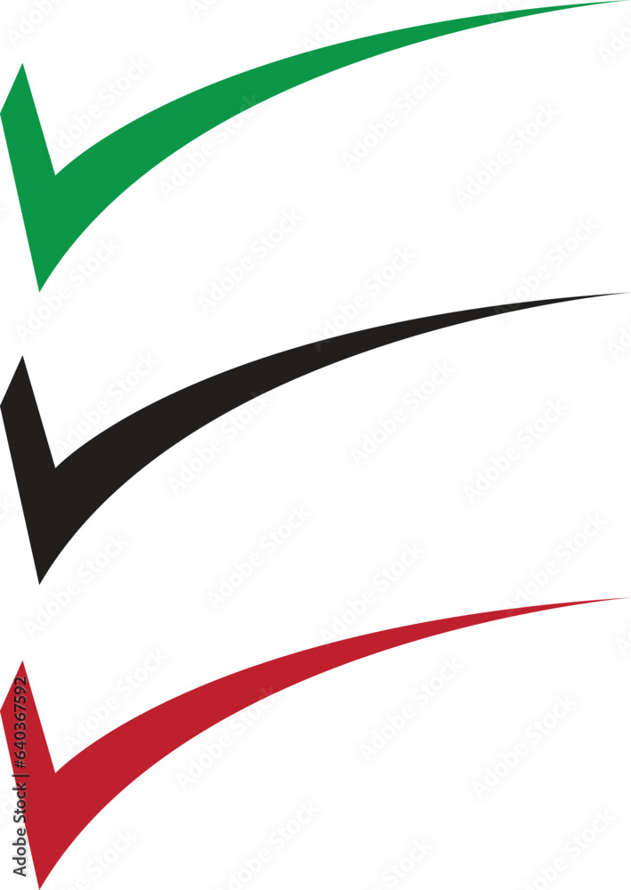 Green check mark. Isolated tick symbols. checklist signs. Flat and ...