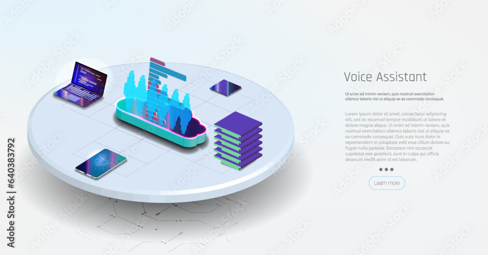 AI artificial intelligence robot support.Voice assistant concept ...