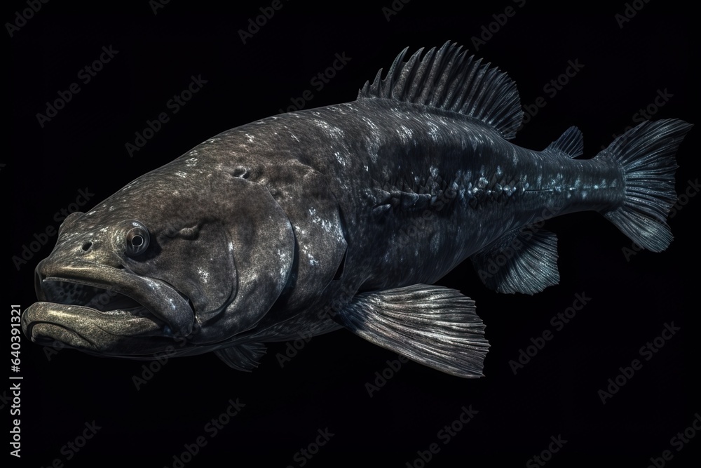 Coelacanth fish isolated on transparent background. Coelacanth. Sea ...