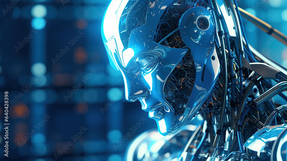 Robotics technology background. futuristic fourth industrial revolution ...