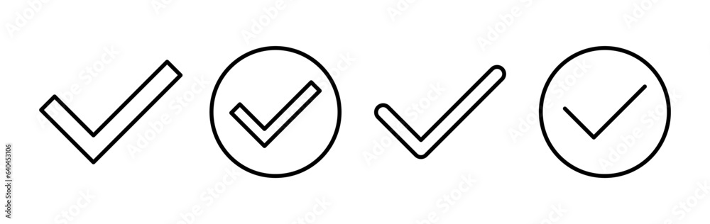 Vetor de check icon vector. check mark icon. check list button icon. do ...