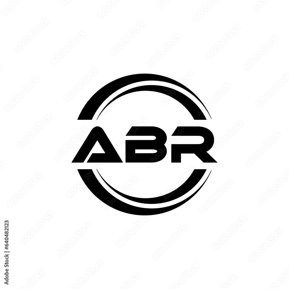 ABR letter logo design with white background in illustrator, vector ...