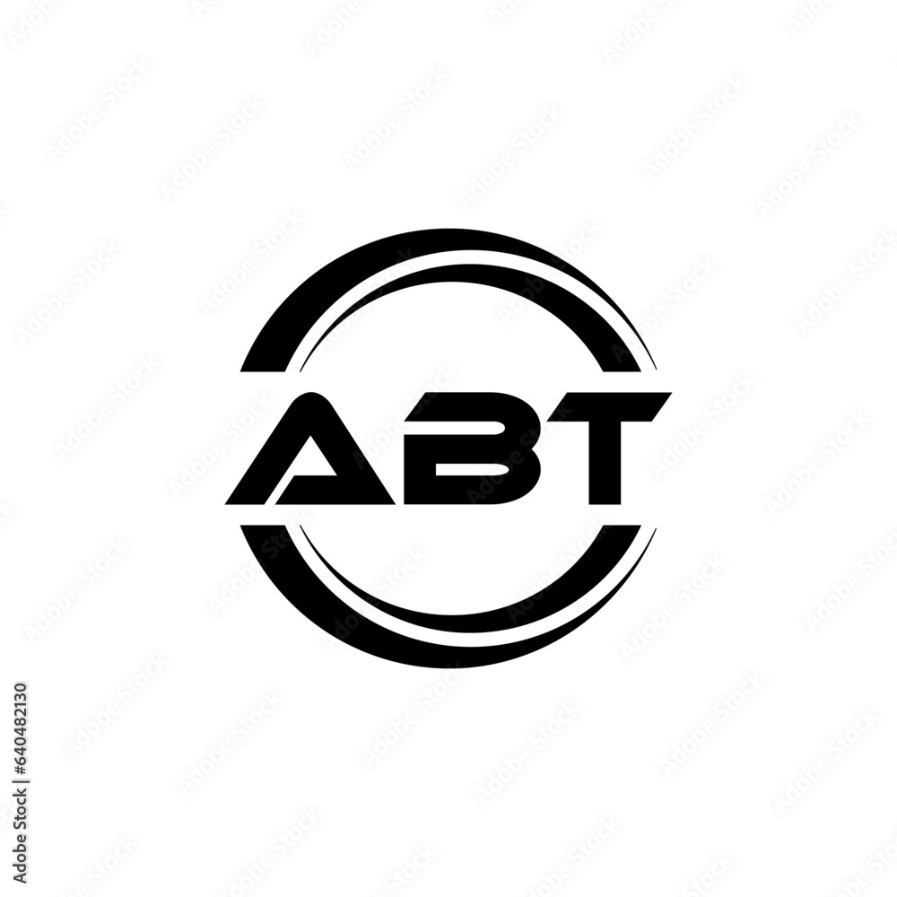 ABT letter logo design with white background in illustrator, vector ...