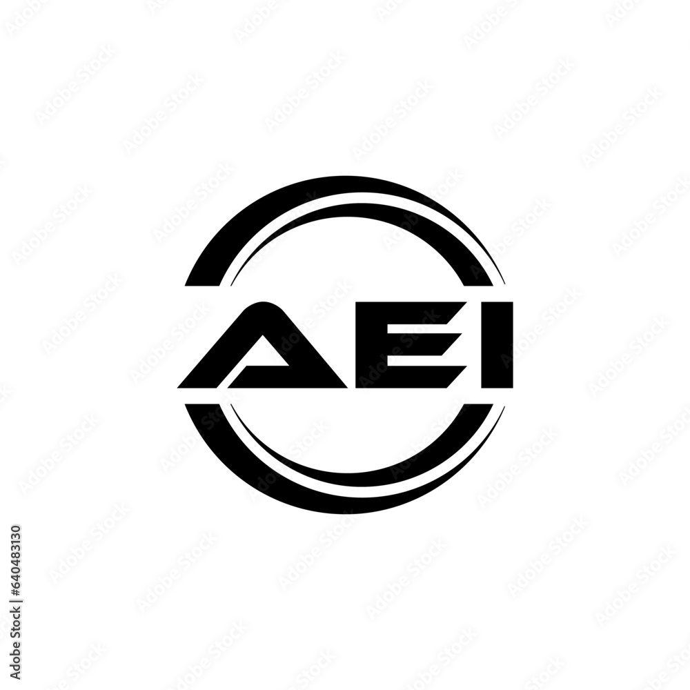 AEI letter logo design with white background in illustrator, vector ...