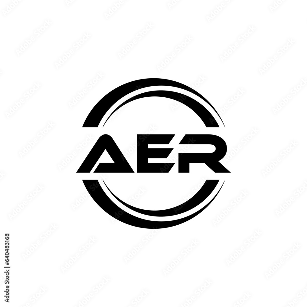 AER letter logo design with white background in illustrator, vector ...