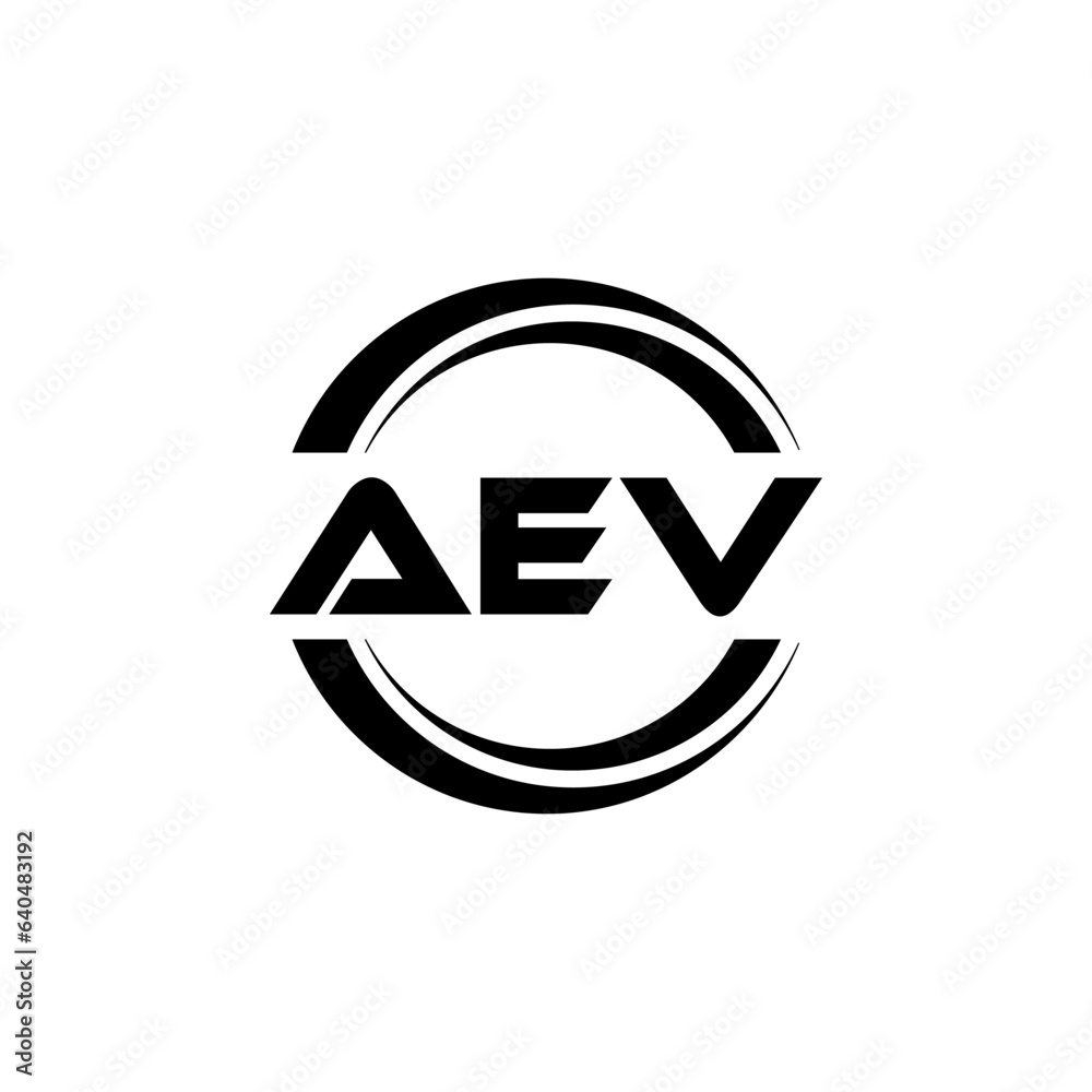 AEV letter logo design with white background in illustrator, vector ...