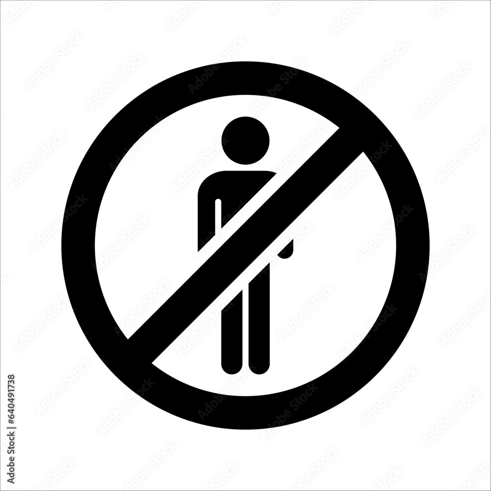 no entry sign, no entry, hapreschen people input, vector illustration ...