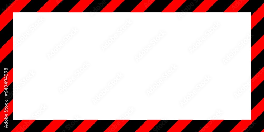 Warning striped rectangular background, red and black stripes on the ...