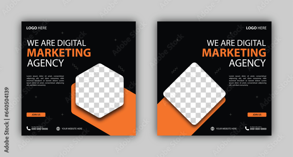 Corporate and digital business marketing promotion post design or ...