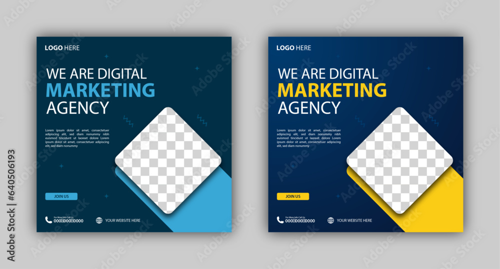 Corporate and digital business marketing promotion post design or ...