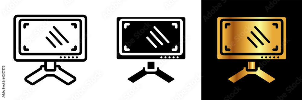 Monitor Icon, an icon representing a monitor, symbolizing visual ...