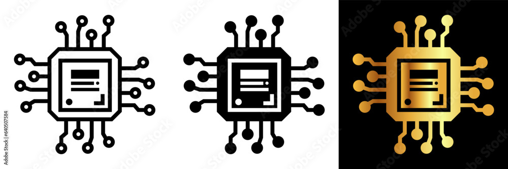 Microcontroller Icon, an icon representing a microcontroller ...