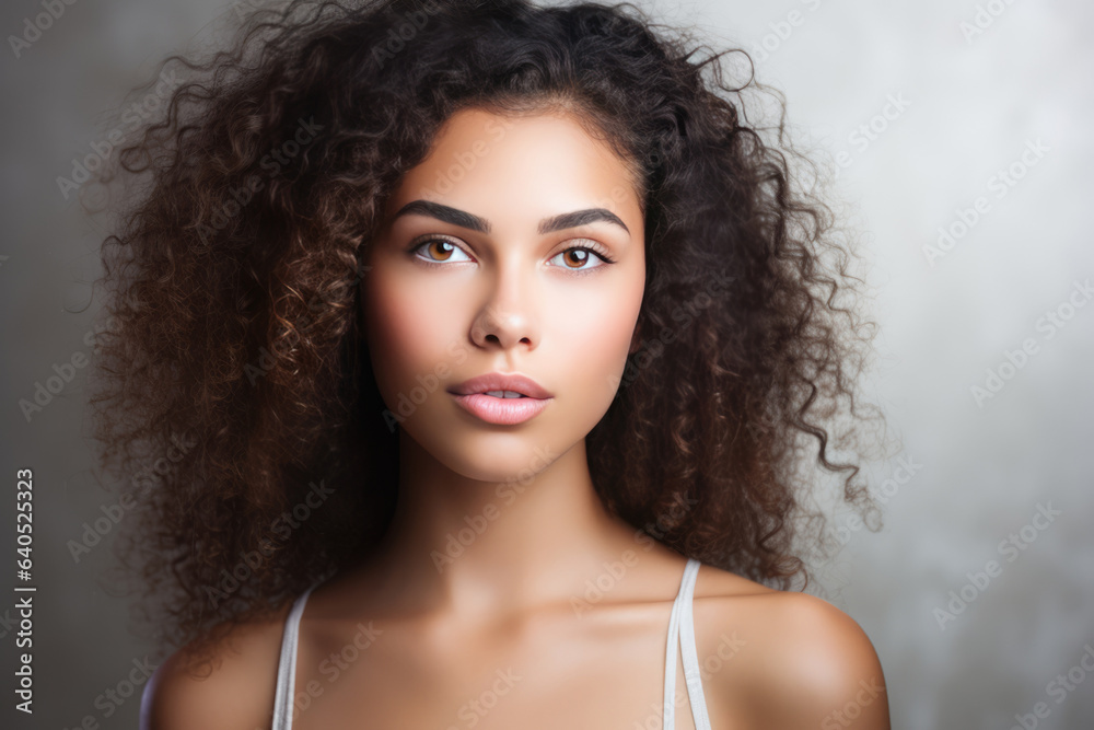 Captivating Young Woman Model Natural Background . Сoncept The Power Of ...