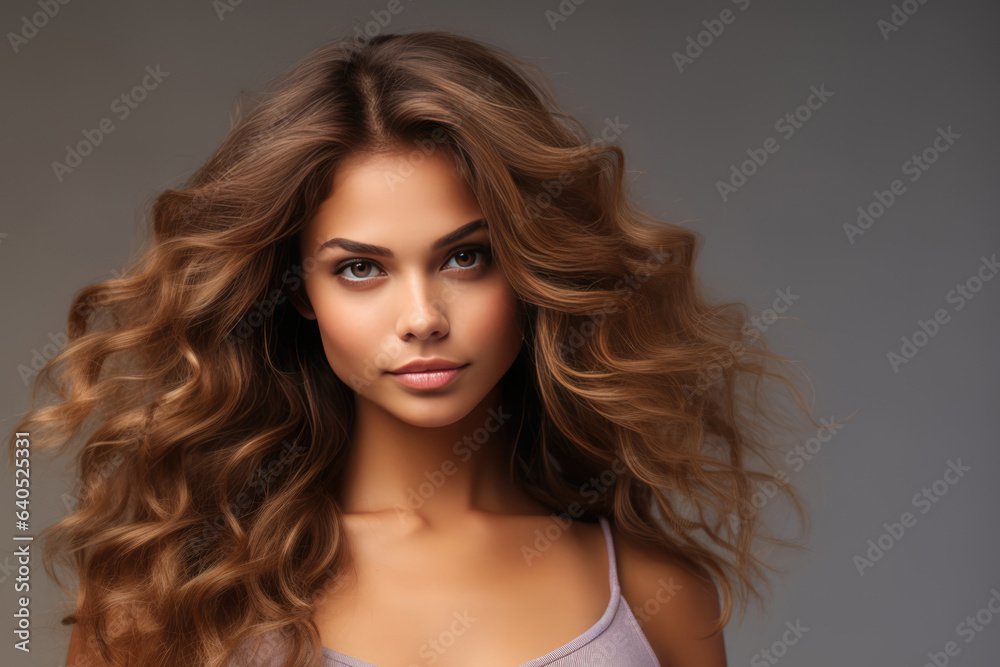 Captivating Young Woman Model Natural Background . Сoncept Women In ...