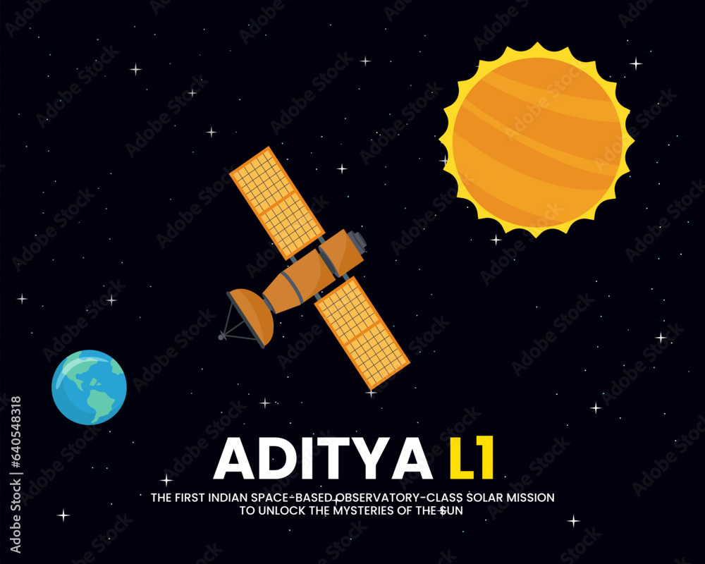 Vetor de The Indian Space Research Organisation (ISRO) launched Aditya ...