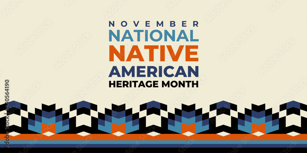 Native american heritage month greeting. Vector banner, poster, card ...