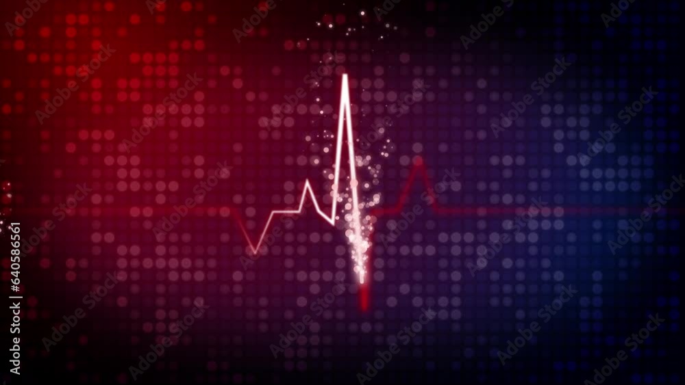 Medical abstract heartbeat background. Heartbeat with star glow effect ...