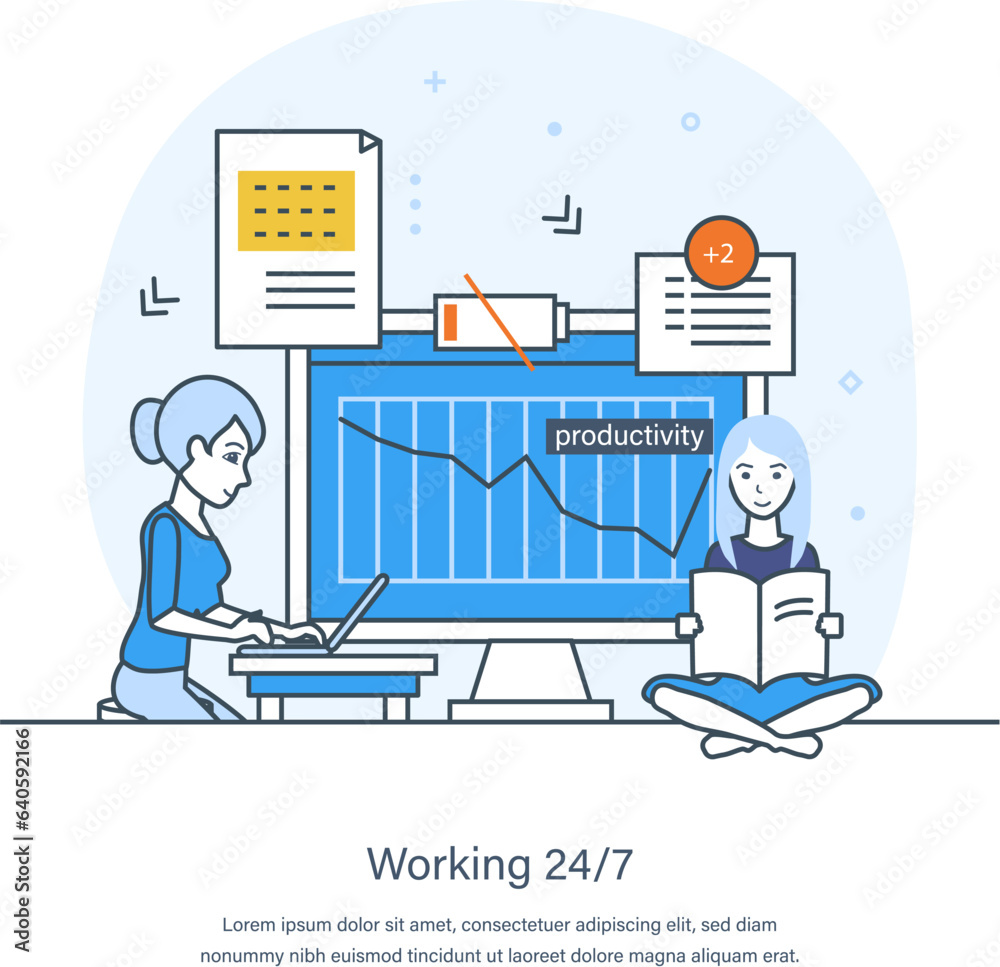 Woking 24/7, daily task routine, effective planning, productivity, work ...