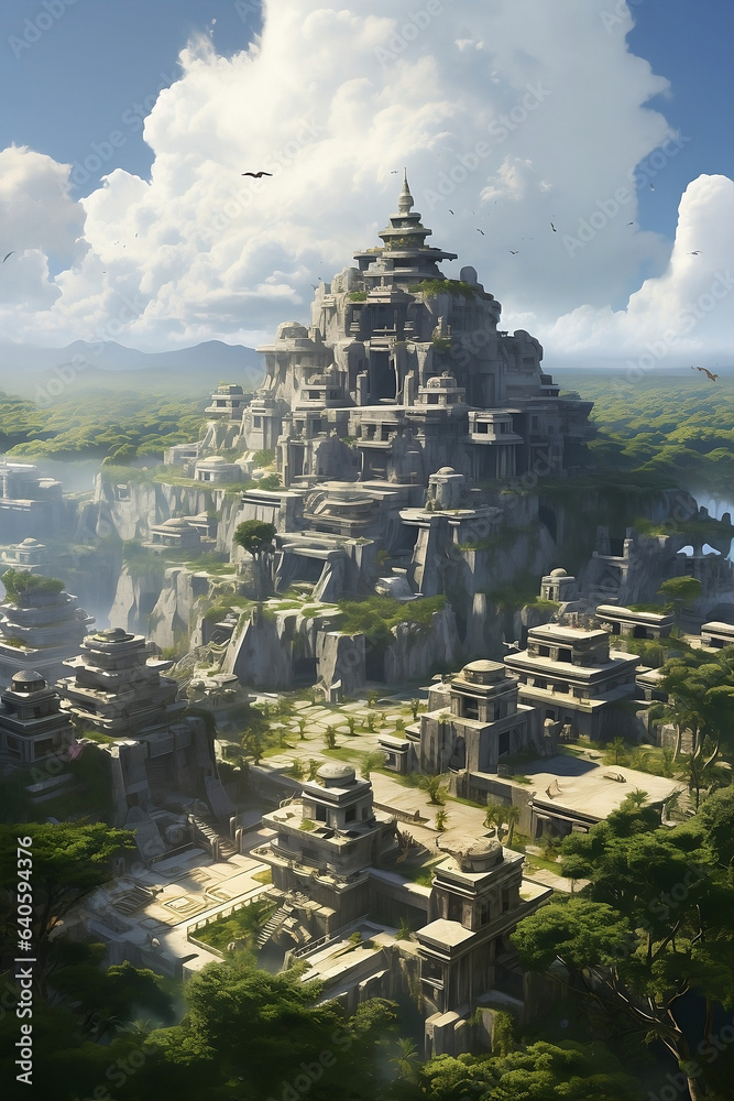 mayan solarpunk technology harnessing the power of the sun, giant ...