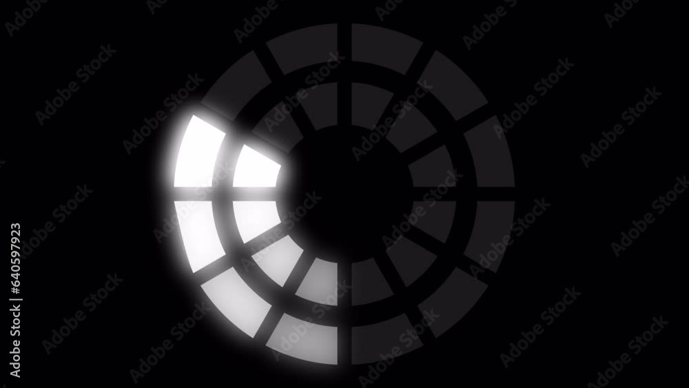Loading Circle Video with Glow. Loading Animation on Transparent ...