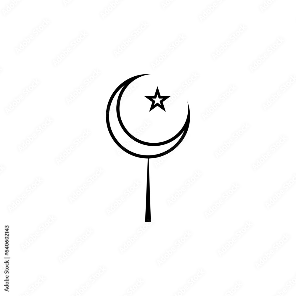 Mosque Icon. Muslim Worship Place. Masjid, Prayer Room Symbol for Info ...