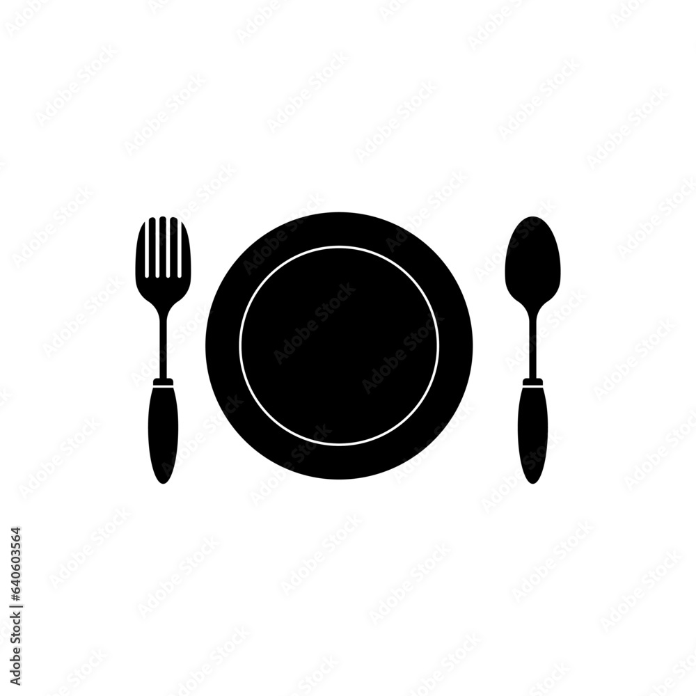 Restaurant Icon. Canteen, Food Court Symbol. Stock Vector | Adobe Stock