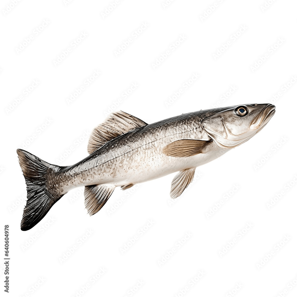 Alaskan Pollock, fish on transparent background, generative Ai Stock ...