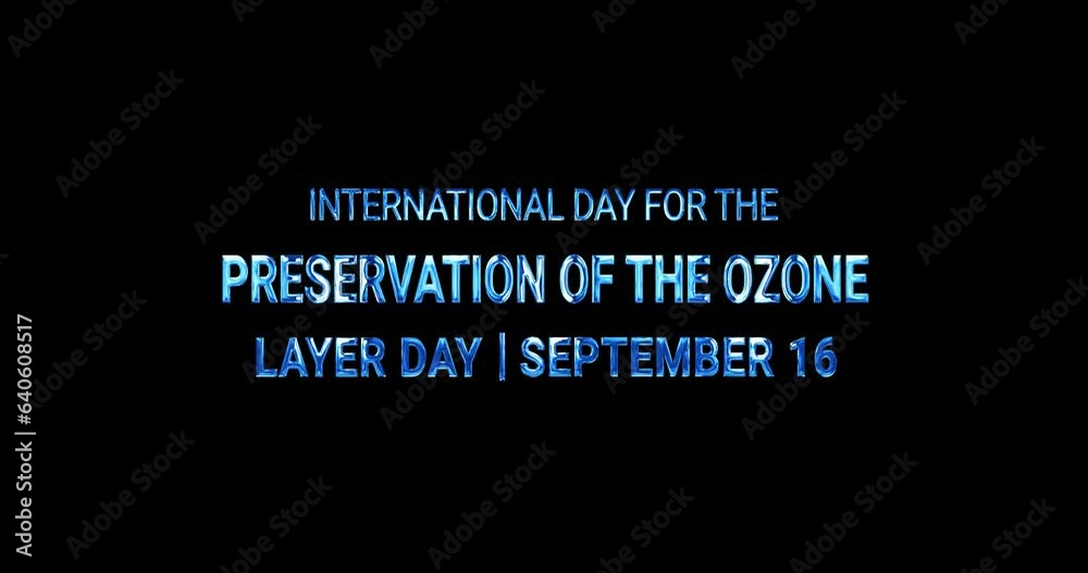 International Day for the Preservation of the Ozone Layer. World Ozone ...