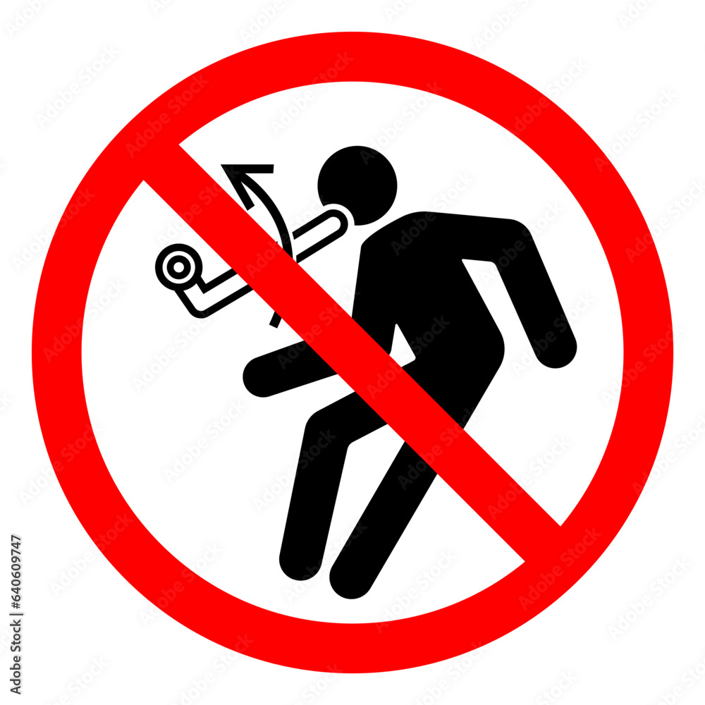 Vetor de Injury Hazard Object Bumps Of Face Hazard Symbol Sign, Vector ...