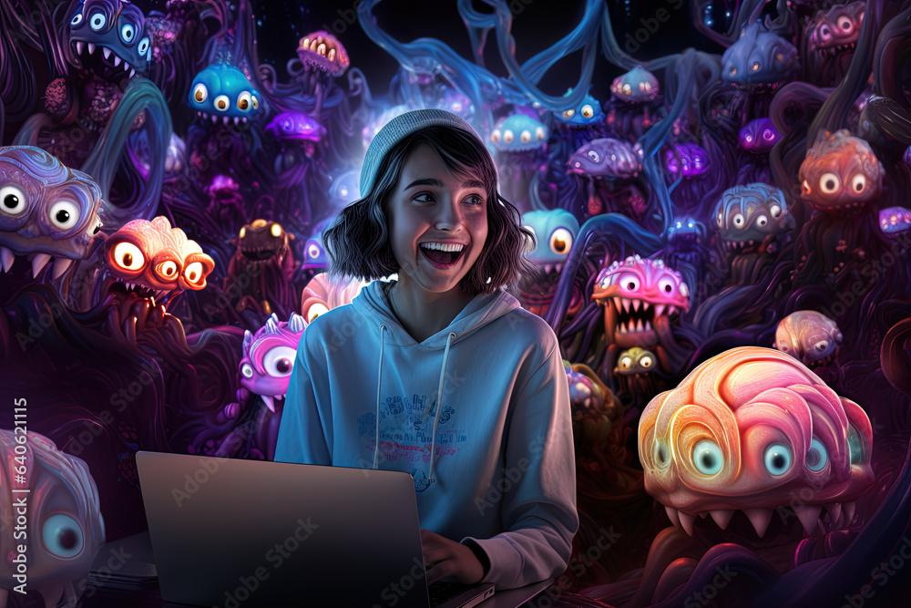 Influential virtual creatures, creating emotional resonance and representing a creative trend ...