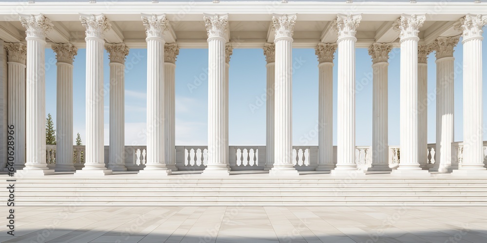 AI Generated. AI Generative. White collonade architecture landmark ...