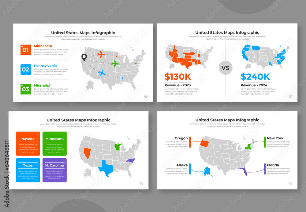 Map Location Infographic Presentation Stock Template | Adobe Stock