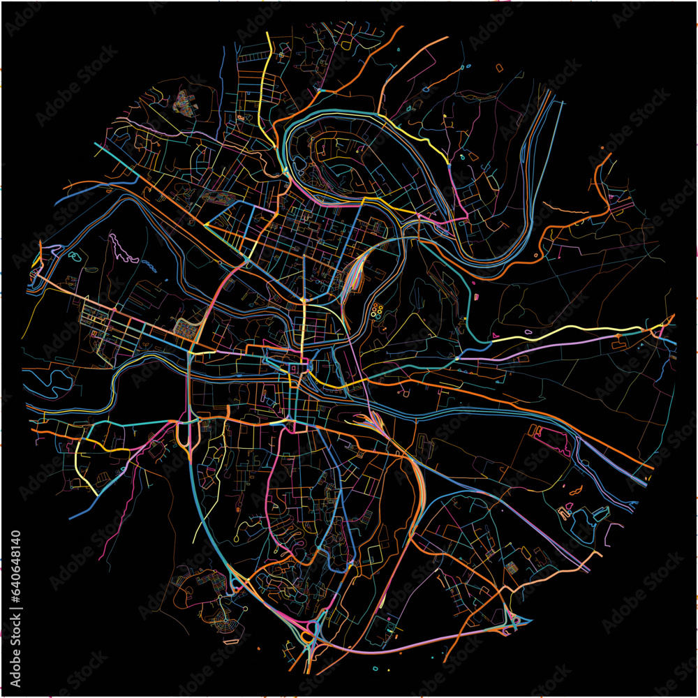 Colorful Map of Charleville-Mezieres, Ardennes with all major and minor ...