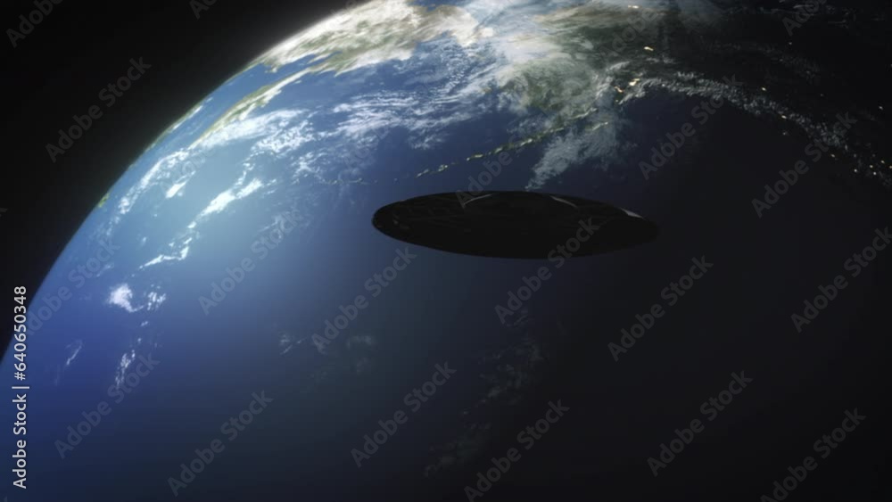 Detailed model of planet Earth with visual effects. Unknown round space ...