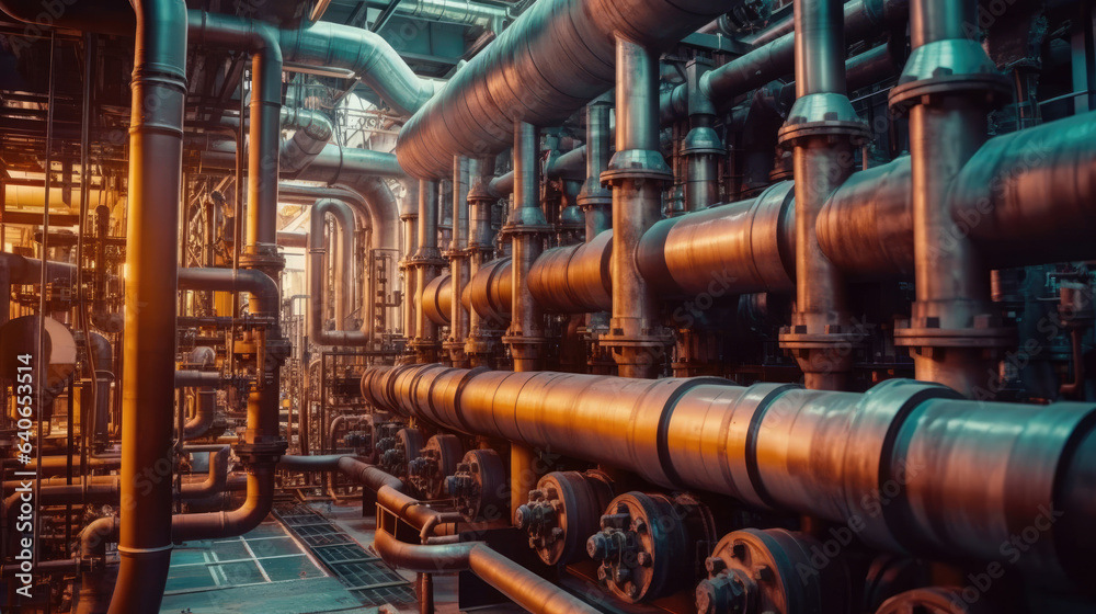 A Thermal Power Plant Piping and Instrumentation system Stock Photo ...