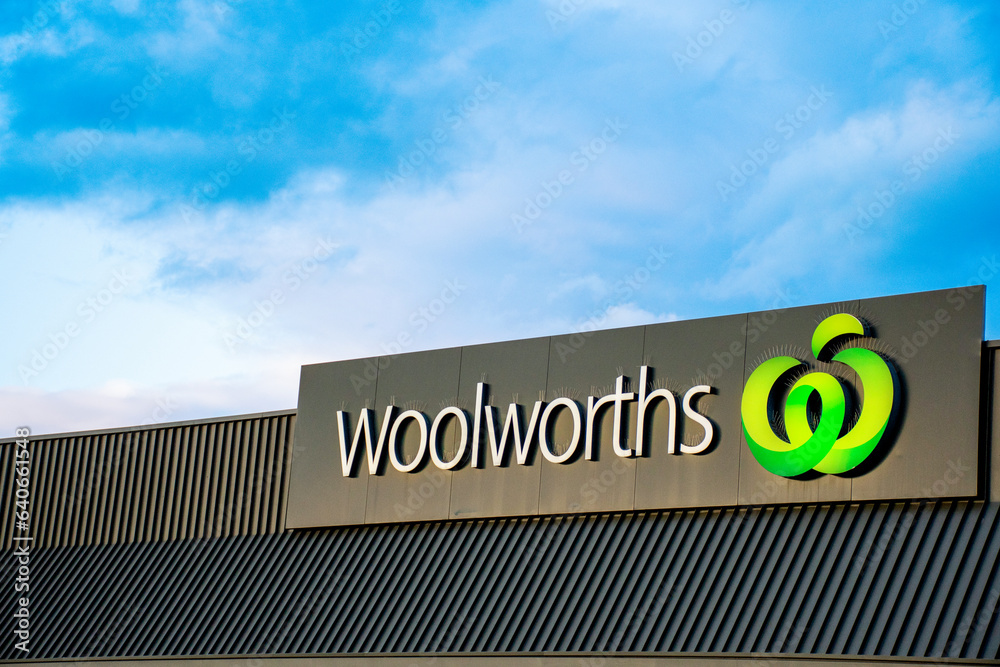 Traralgon, Australia 2023-07-06. Exterior view of Woolworths ...