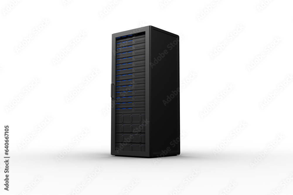 Digital png illustration of black computer server tower on transparent ...