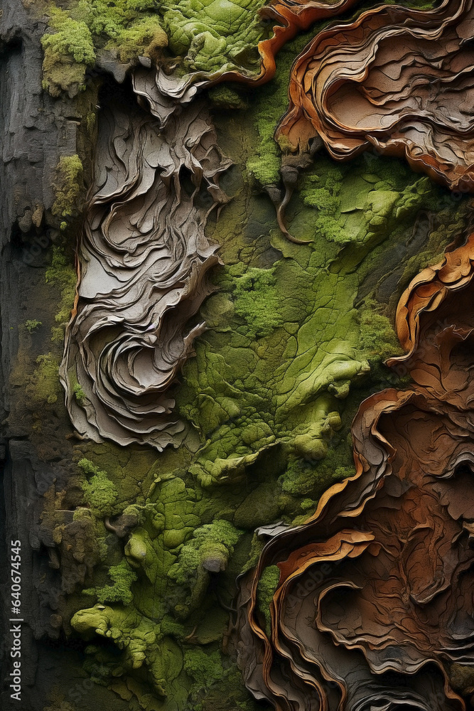 Earthy mosaic: erosion's artwork on organic surface with fissures ...