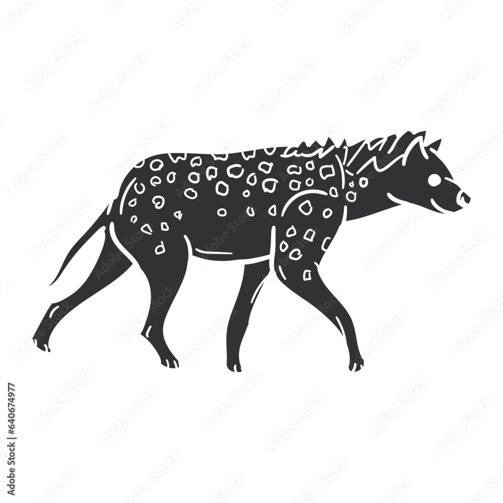 Hyena Icon Silhouette Illustration. African Animals Vector Graphic ...